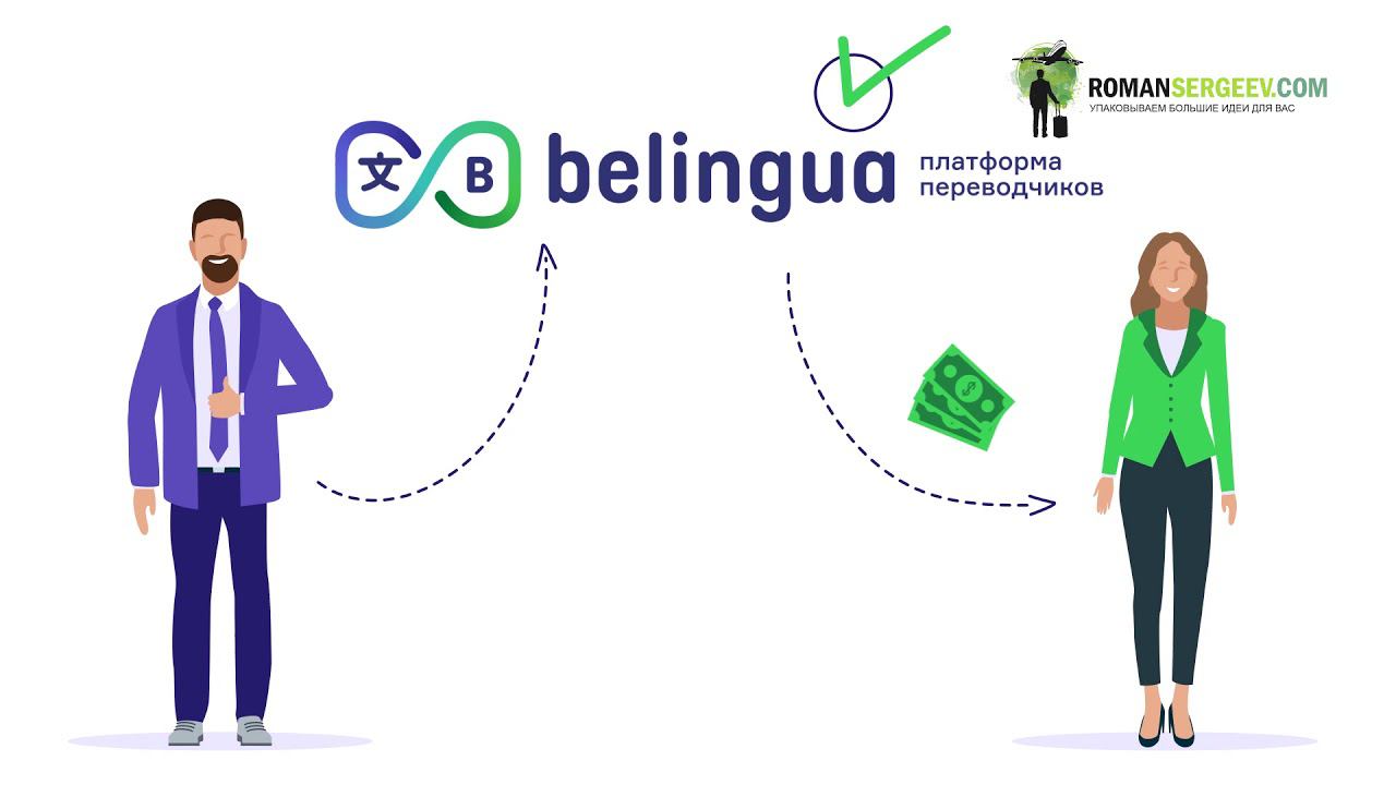 Belingua - сервис для поиска переводчиков | Моушн-дизайн видео для бизнеса