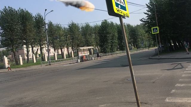 Метеорит над Екатеринбургом, другой ракурс, полная версия