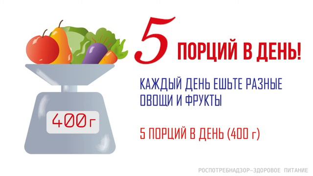 5 порций в день