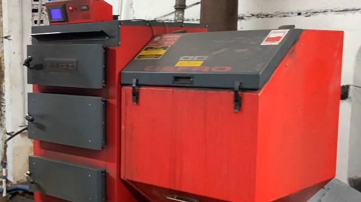 Переделка котла Defro горелка и шнековая система подачи в Березовке 2022 год