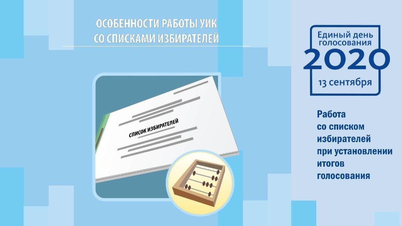 Работа со списками избирателей при установлении итогов голосования