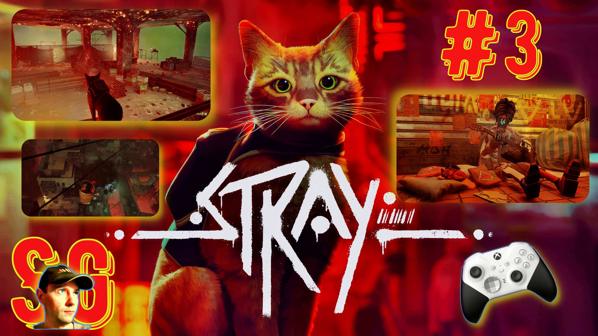 #3. Stray. Бродячий кот. Симулятор кота. Приключение котэ. Путь через Зурков к ретранслятору.