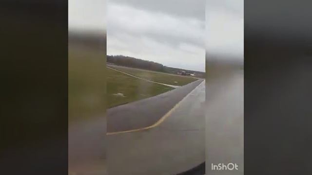 Взлёт самолета с точки зрения пассажира