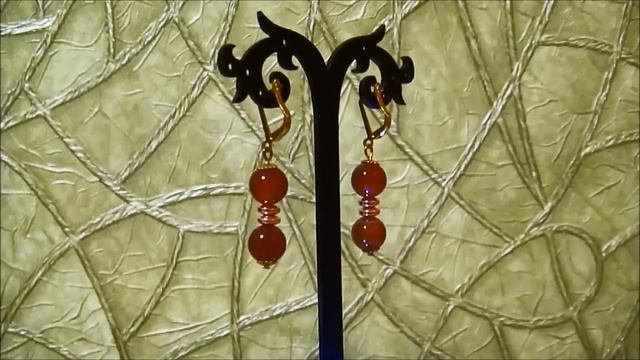 Серьги с Сердоликом. Украшения из натуральных камней