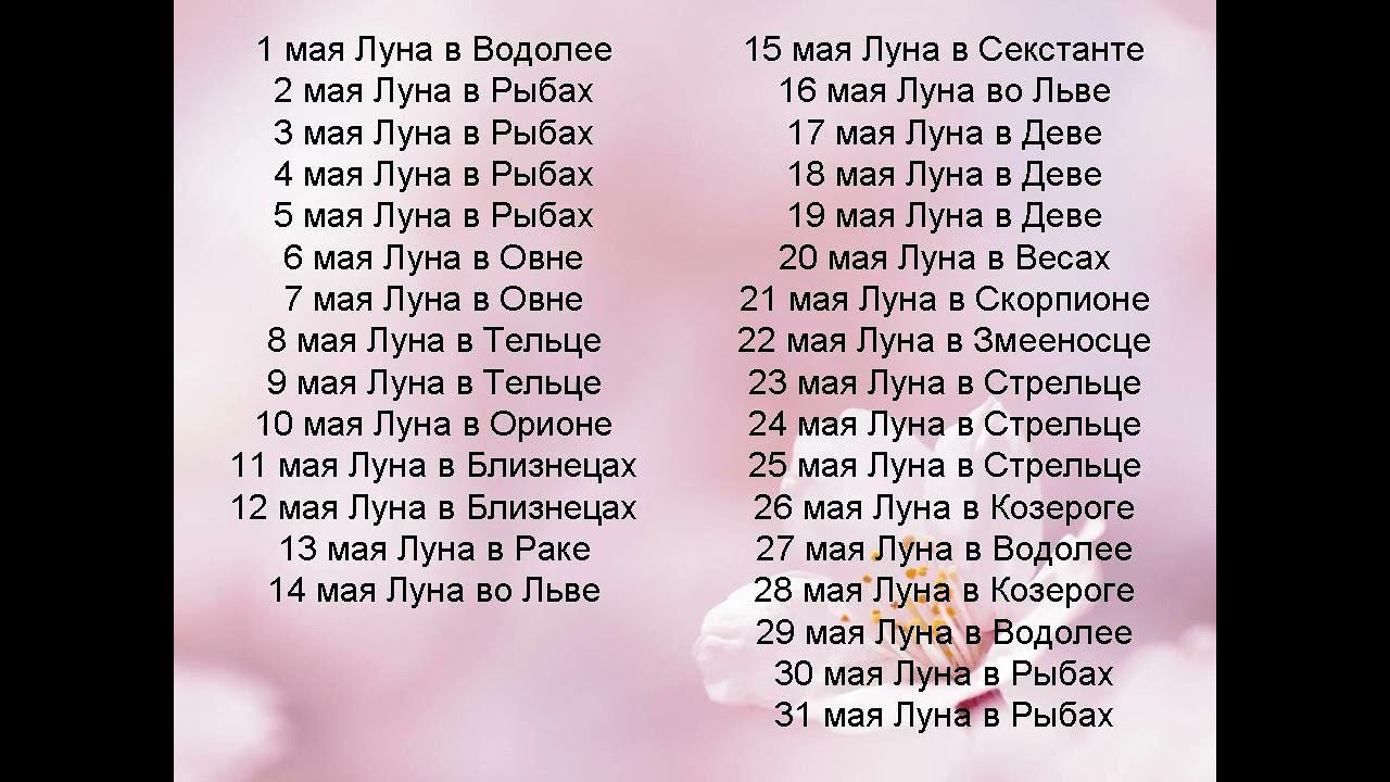 Лунный календарь 1940