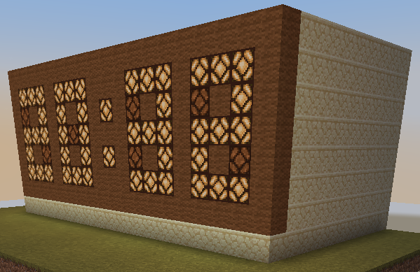 Электронные часы в майнкарафт. Без модов и командных блоков. Всё по классике.