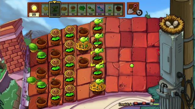 15-Plants vs Zombies. Приключение, второе прохождение уровни с 5.1 по 5.10