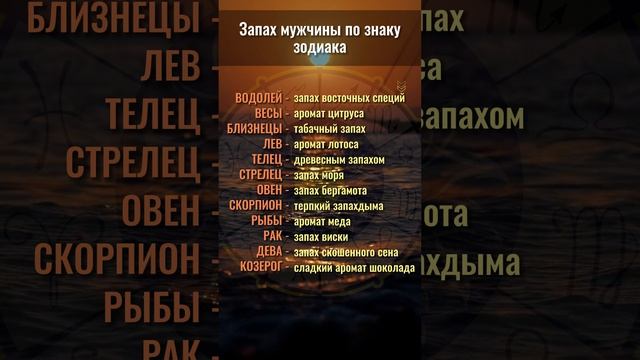 ⭐️Чем пахнут мужчины по знаку зодиака⭐️