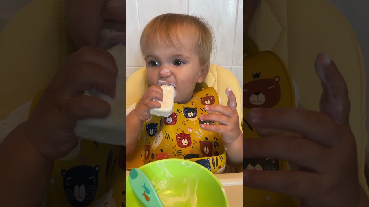 Реакция малышки на первое мороженое первый раз в жизни. Смотрим до конца! #asasha #вкусно #shorts