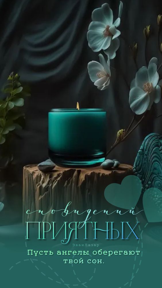 Спокойной ночи, сладких снов!
Пускай во сне придет любовь,
Обнимет трепетно и нежно,