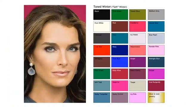 20. Мягкая Зима. Система 16 колоритов. Особенности внешности и палитры колорита