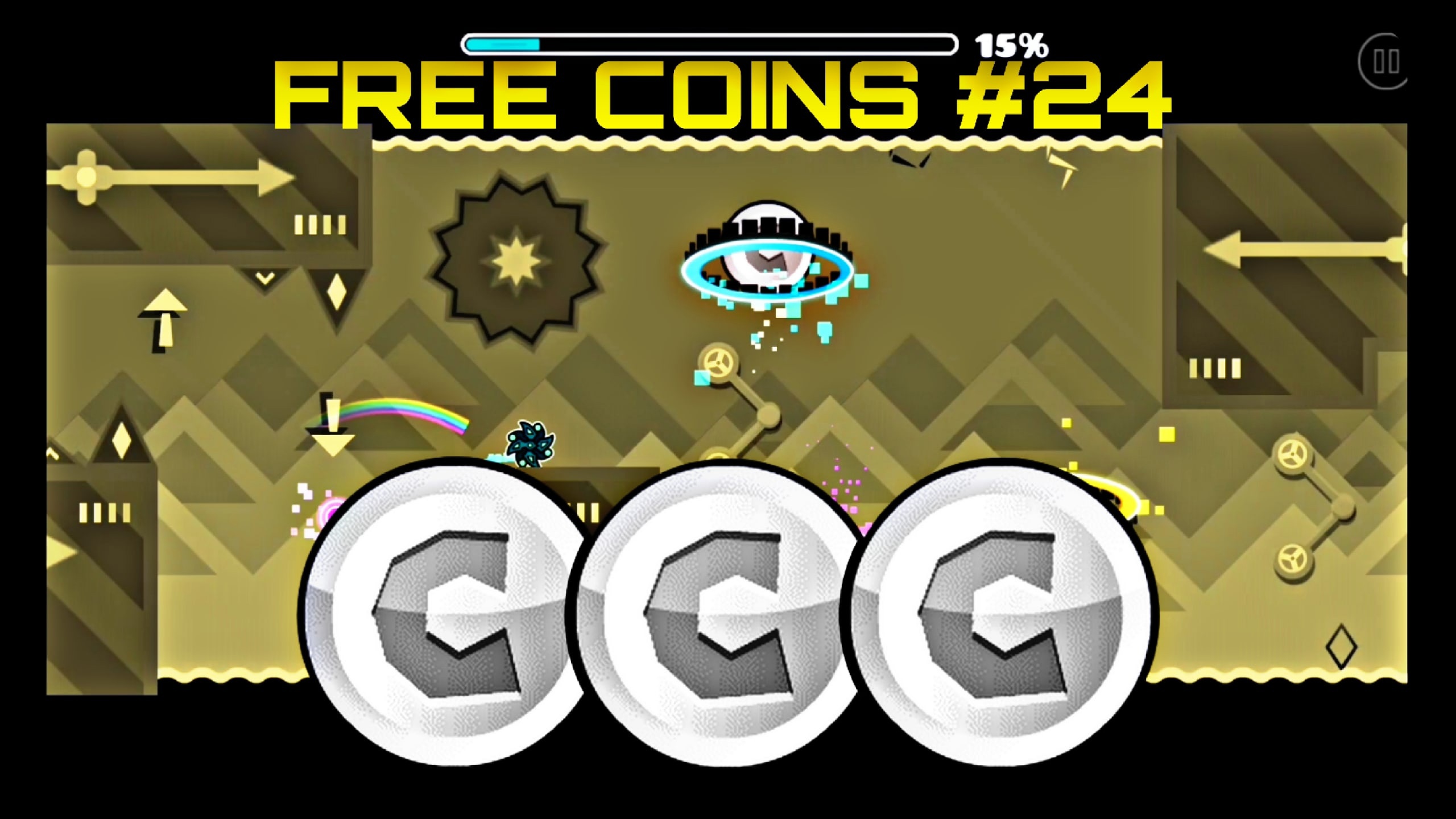 БЕСПЛАТНЫЕ МОНЕТЫ #24: Golden Age by Matobia (Harder 7*) [3 coins] | Geometry Dash