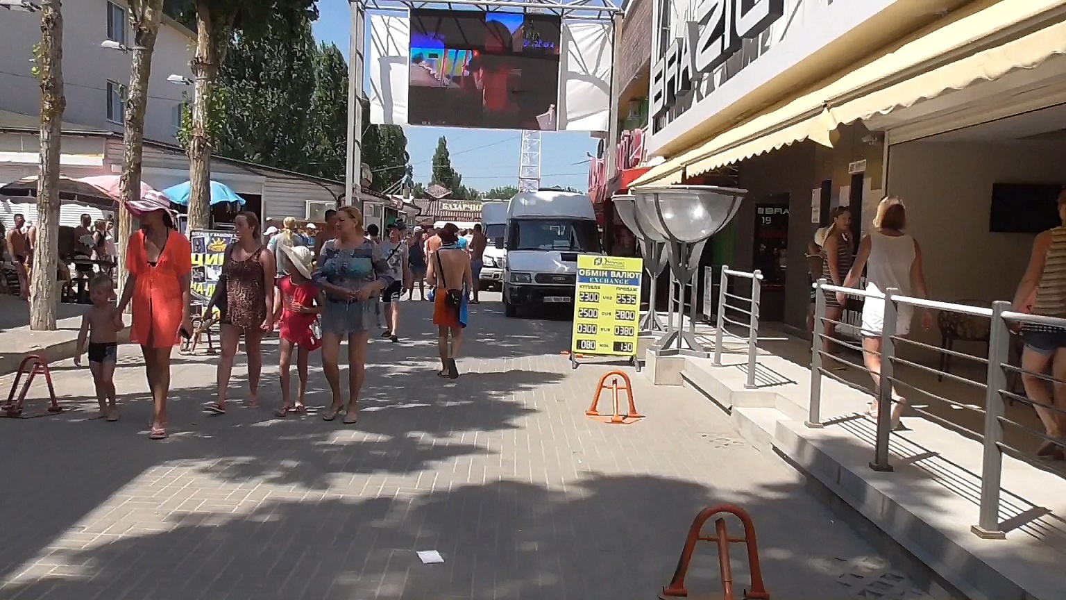 Украина. Коблево. Вся центральная улица от начала до конца