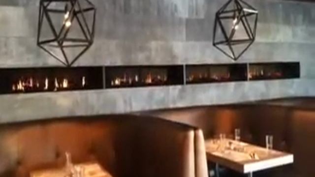Необычная инсталляция Dimplex Opti-V 2 в ресторане Квебека