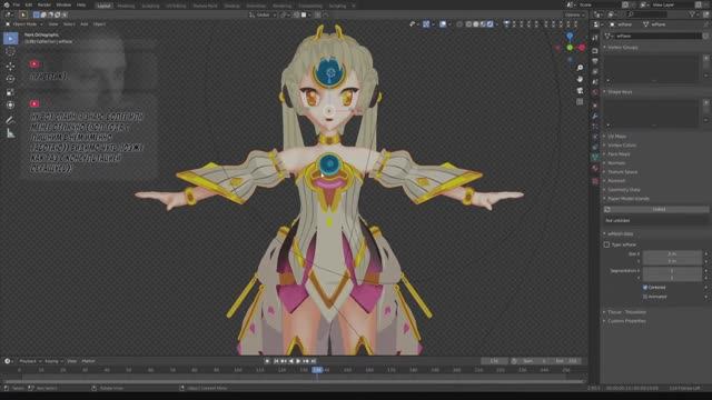blender 3d - разбор материалов в стиле anime  одежда - cartoon style Elsword
