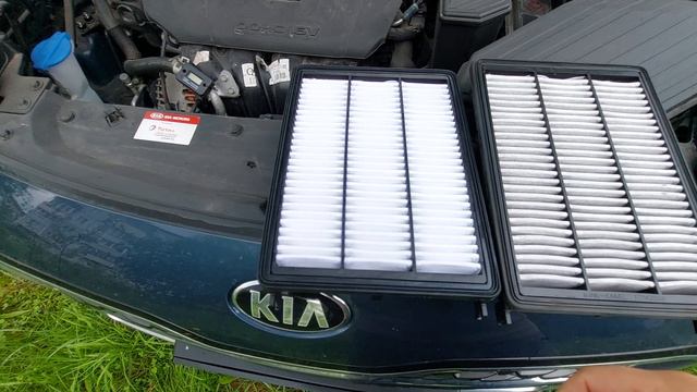 KIA SPORTAGE 4 замена воздушного фильтра ДВС