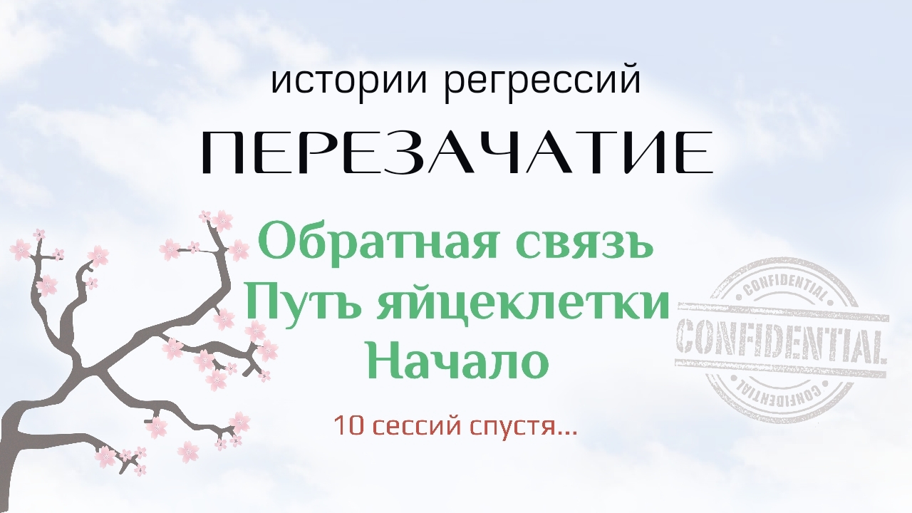 Обратная связь после 10-й встречи в рамках процесса "Перезачатия". Путь яйцеклетки, начало.
