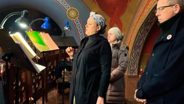 Пример распева стихиры на восьмой глас с исоном (минорный вариант настройки).