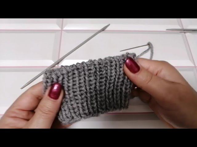 Закрытие резинки 1х1 иглой по кругу