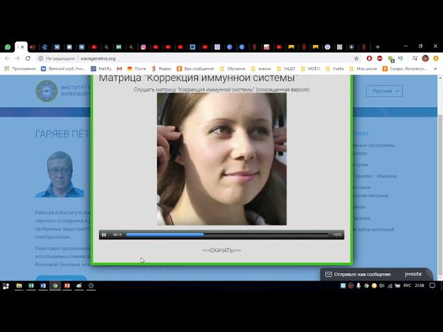 Матрица Коррекция иммунной системы Гаряева.