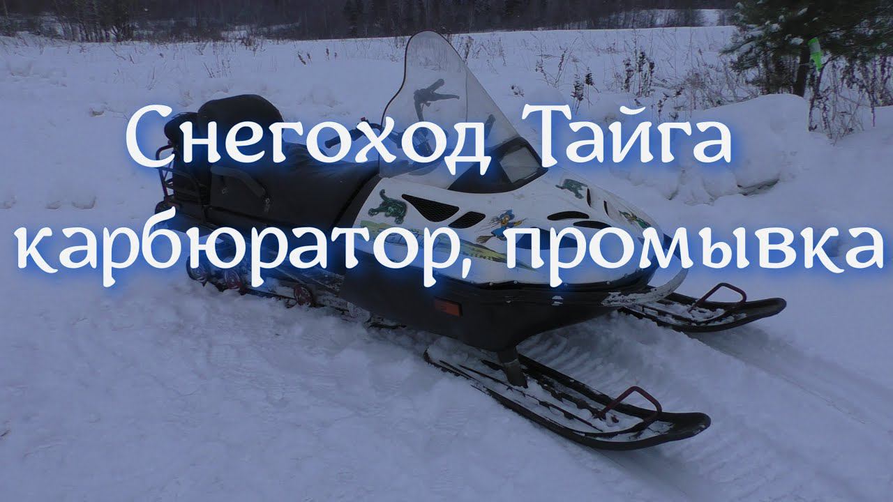 Снегоход Тайга, карбюратор, промывка