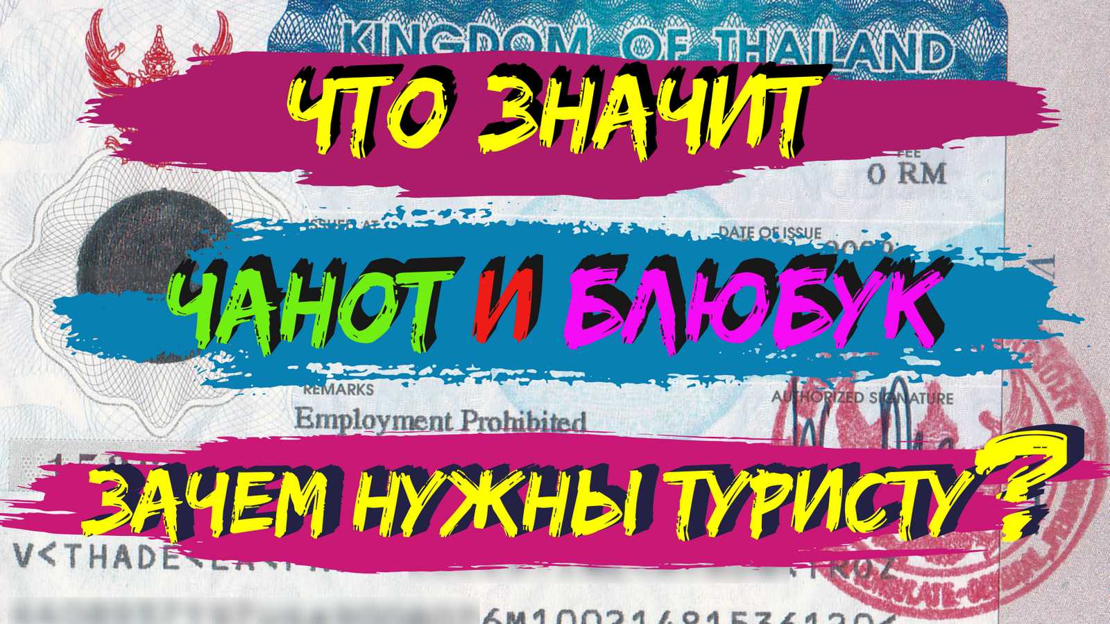 А что такое чанот и блю бук? Получение виз. Тайланд и Паттайя сегодня. Зачем нужен туристу?