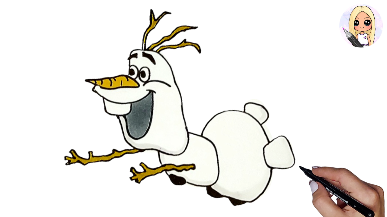Как нарисовать снеговика Олаф из "Холодное Сердце"