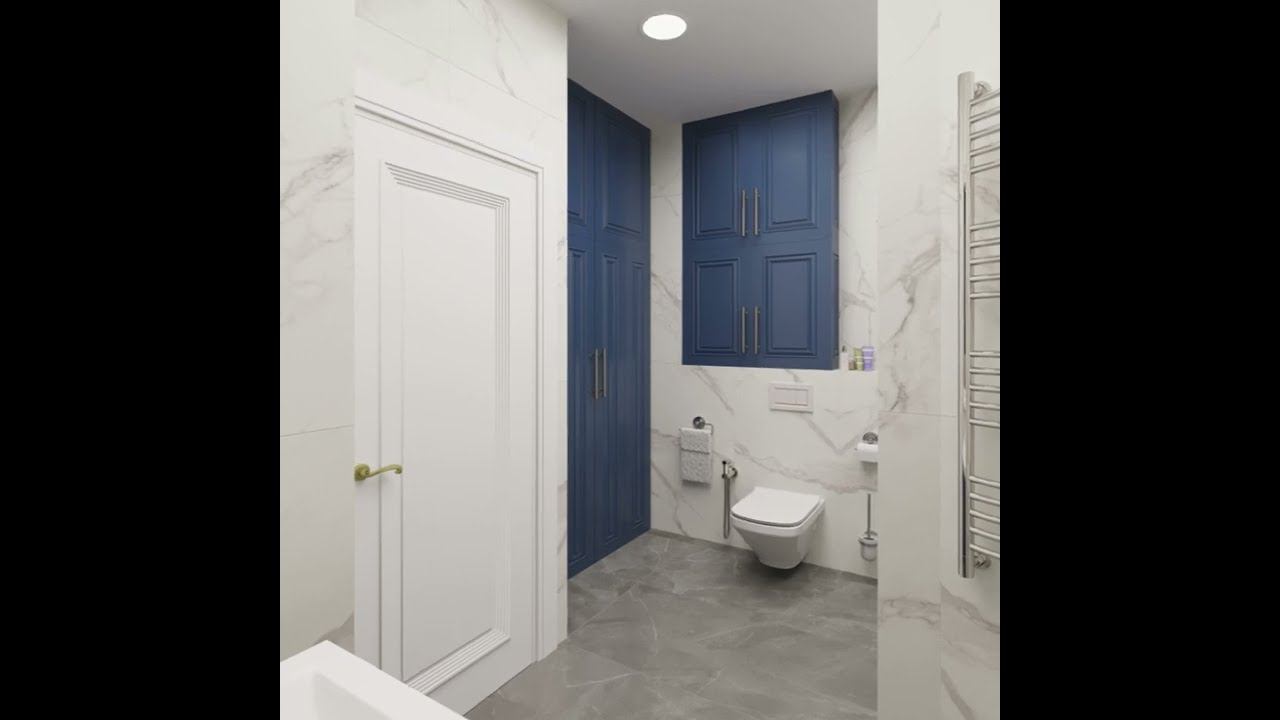 Проект интерьера душевой нестандартной формы