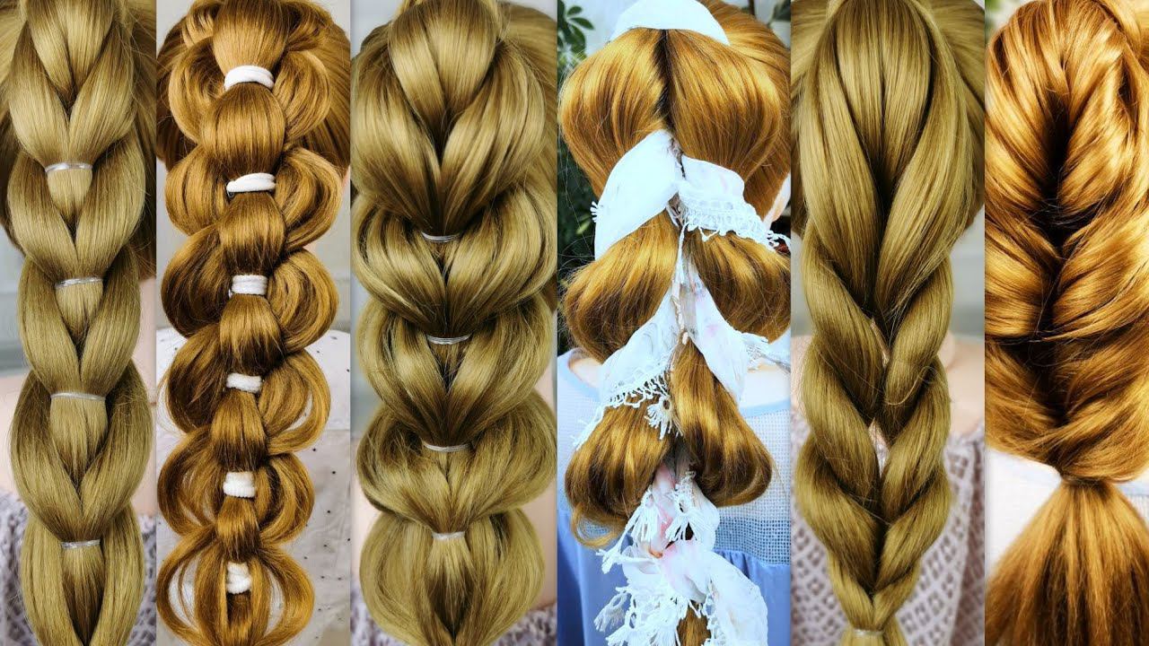 6 braids WITHOUT BRAIDING. Easy braids.