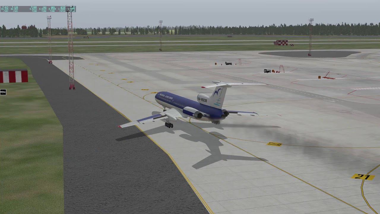 X-plane 11 / Tu-154 / Москва - Питер -Минск