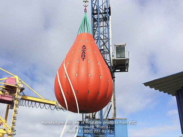 Testing of the water weight cargo (ww-a 35 t) AZART