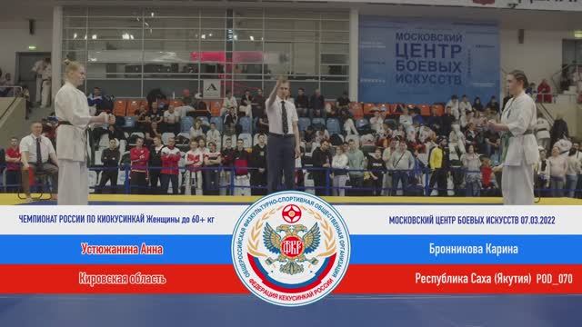 P 070  Устюжанина Анна (Кировская область) - Бронникова Карина (Республика Саха Якутия)