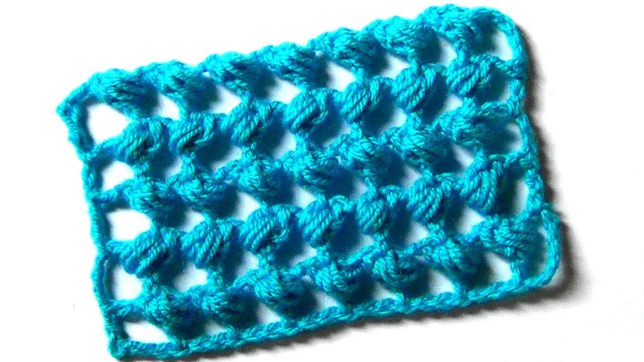 Ажурный узор Сеточка с узелками