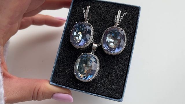 Комплект. Серьги с кулоном.