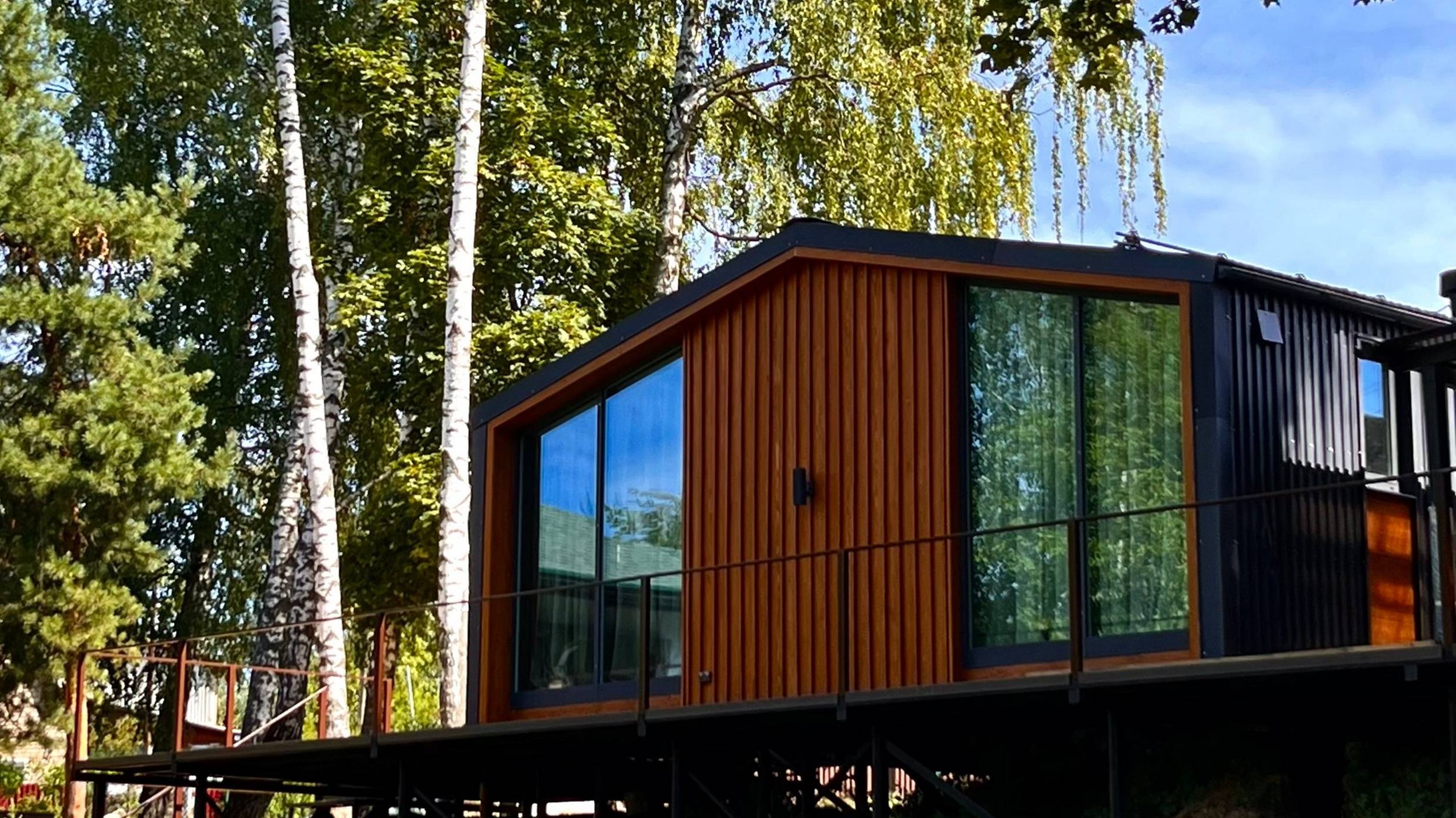 Каркасный дом БЛАГО-59 и каркасная баня БЛАГО-37 по индивидуальной планировке,  Дедовск, 2023г