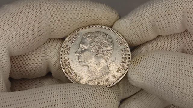 Испания 5 песет, 1876 года.