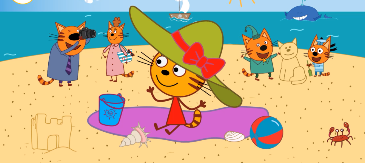 Три кота 7 увлекательная раскраска с анимациями!