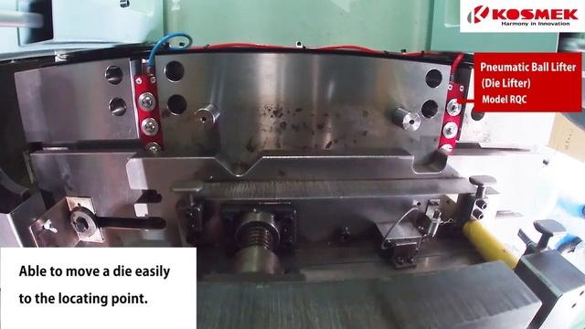Пневматический подъёмник штампов под T-образный и П-образный пазы【KOSMEK】.MP4