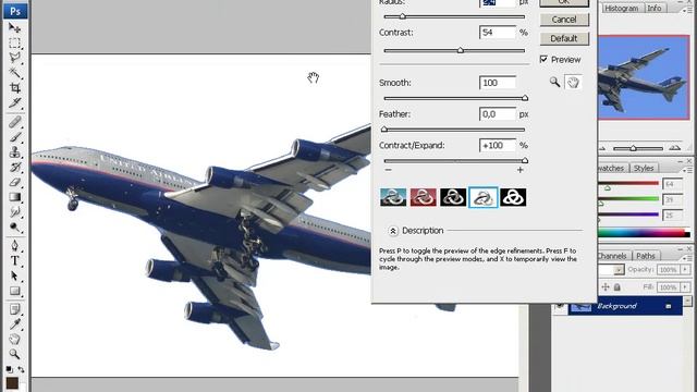 9. Фотомонтаж. Инструменты Magic Wand и Refine Edge.avi