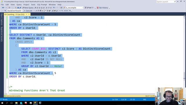 12 SQL Server Performance Tasting Menu Count Distinct