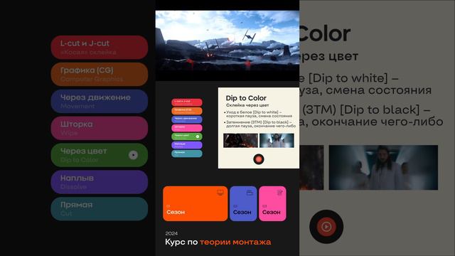 Склейка через цвет #курс #теориямонтажа #premierepro