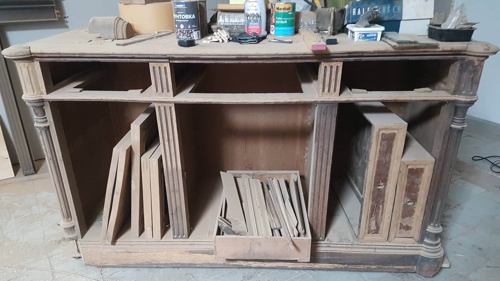 Реставрация гостиного комода ХIХ века мастеров Санкт-Петербурга. Часть 3.