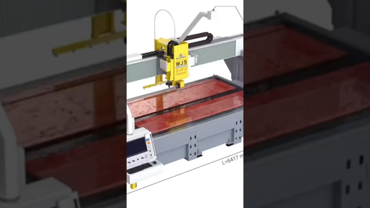 WJ5 от AitalMac - 5-осевой станок гидроабразивной резки с числовым программным управлением.