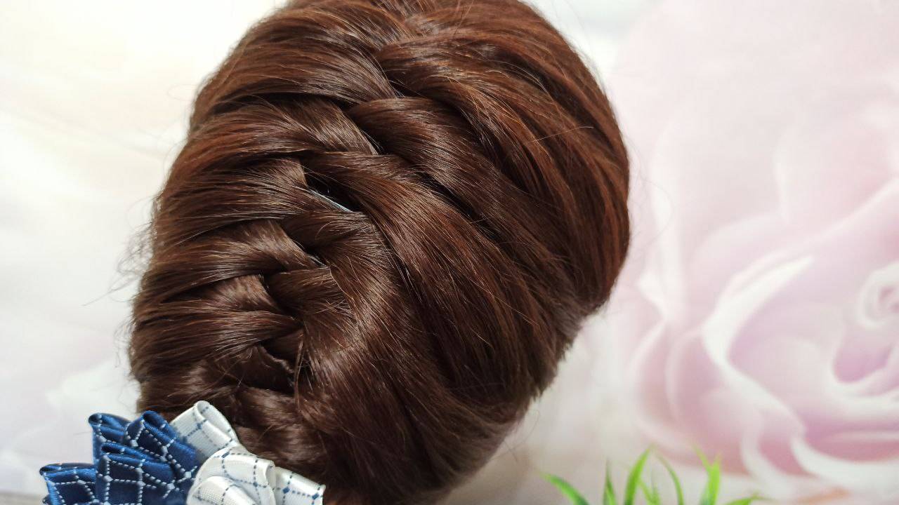 МК Как заплести косу с помощью спирали для волос. #плетениекос #спиральдляволос #прически #бантики