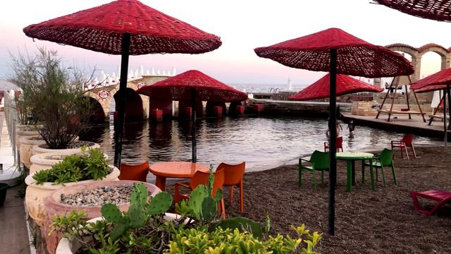 Утро, мини обзор пляжа для детей Club Hotel Sera 5 Antalya Турция