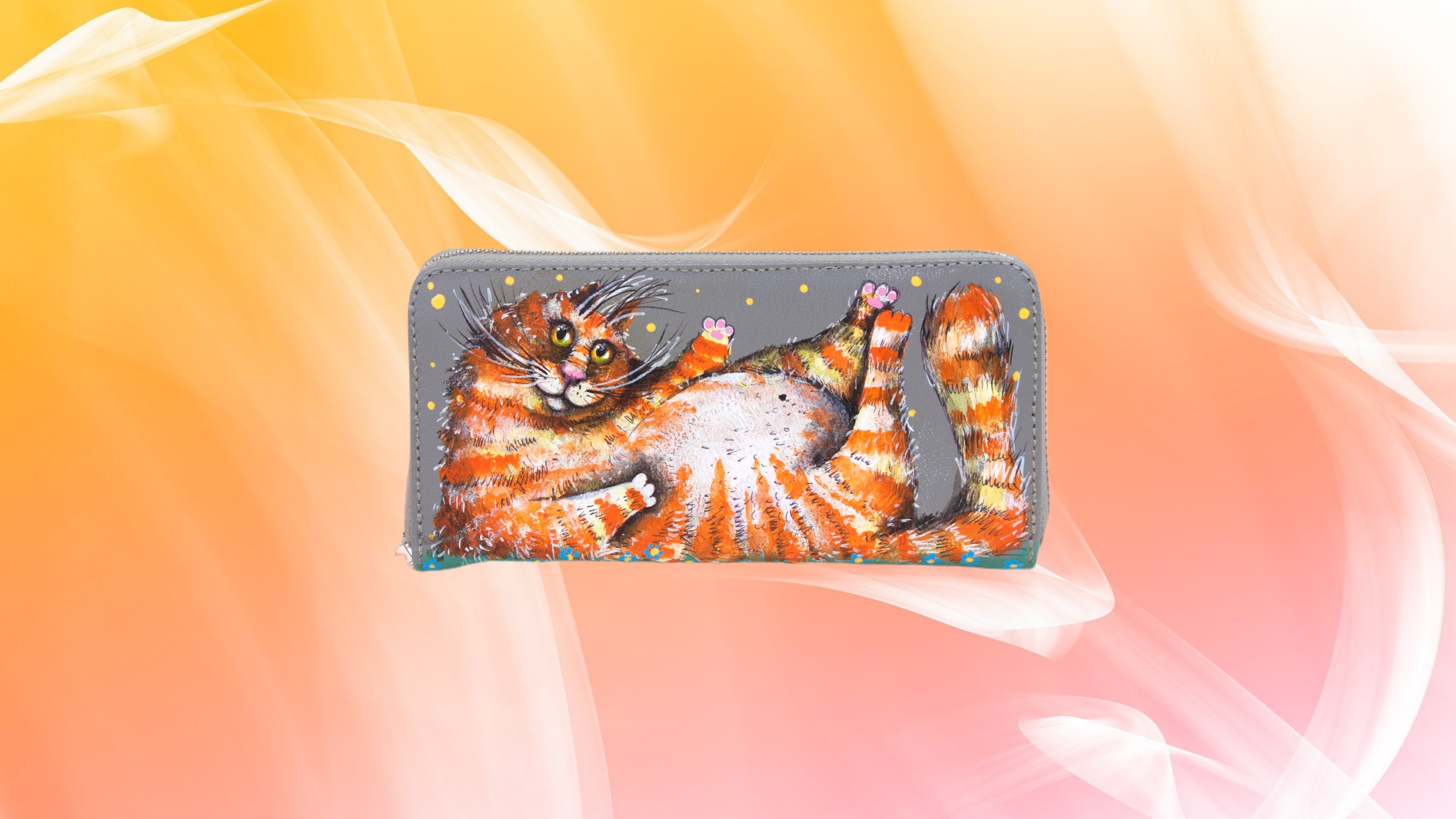 Женский кошелёк "Этно Кот" Pelle Volare