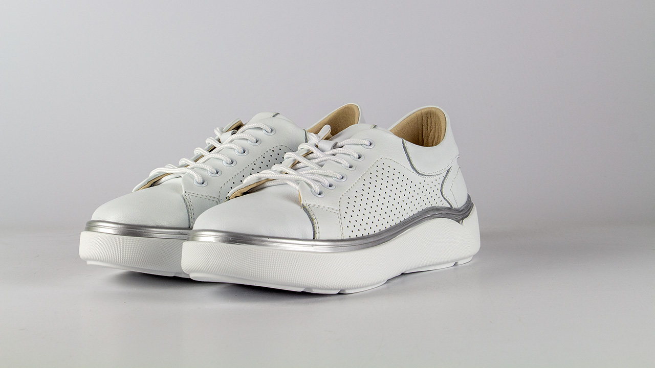 Полукеды Vensi женские белые ZLP002-1