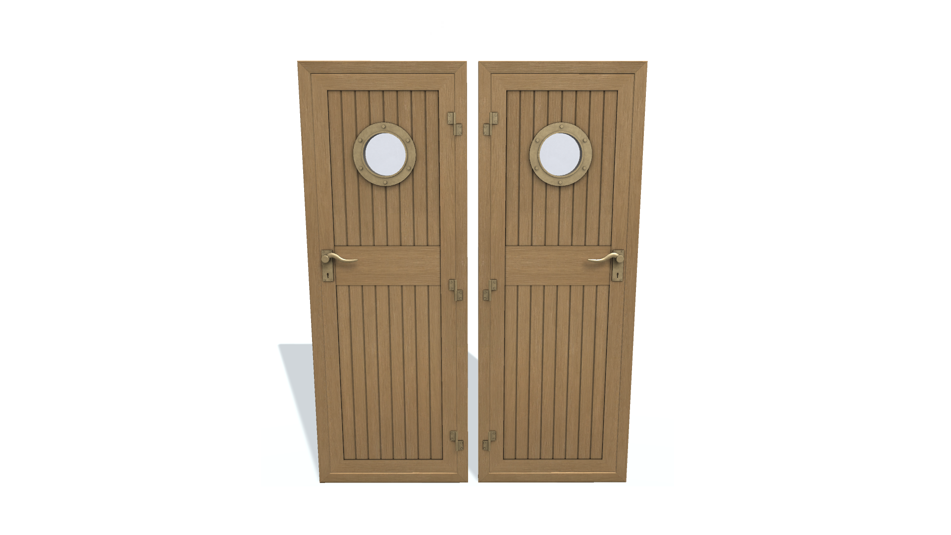 Деревянная корабельная дверь C. 3D model.  Ship wooden door C.