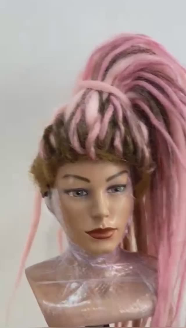 Парик с де-дредами. Авторская задумка с безопасными дредами. Парик дреды #shorts