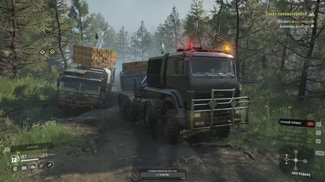 SnowRunner выполнения контрактов на болоте